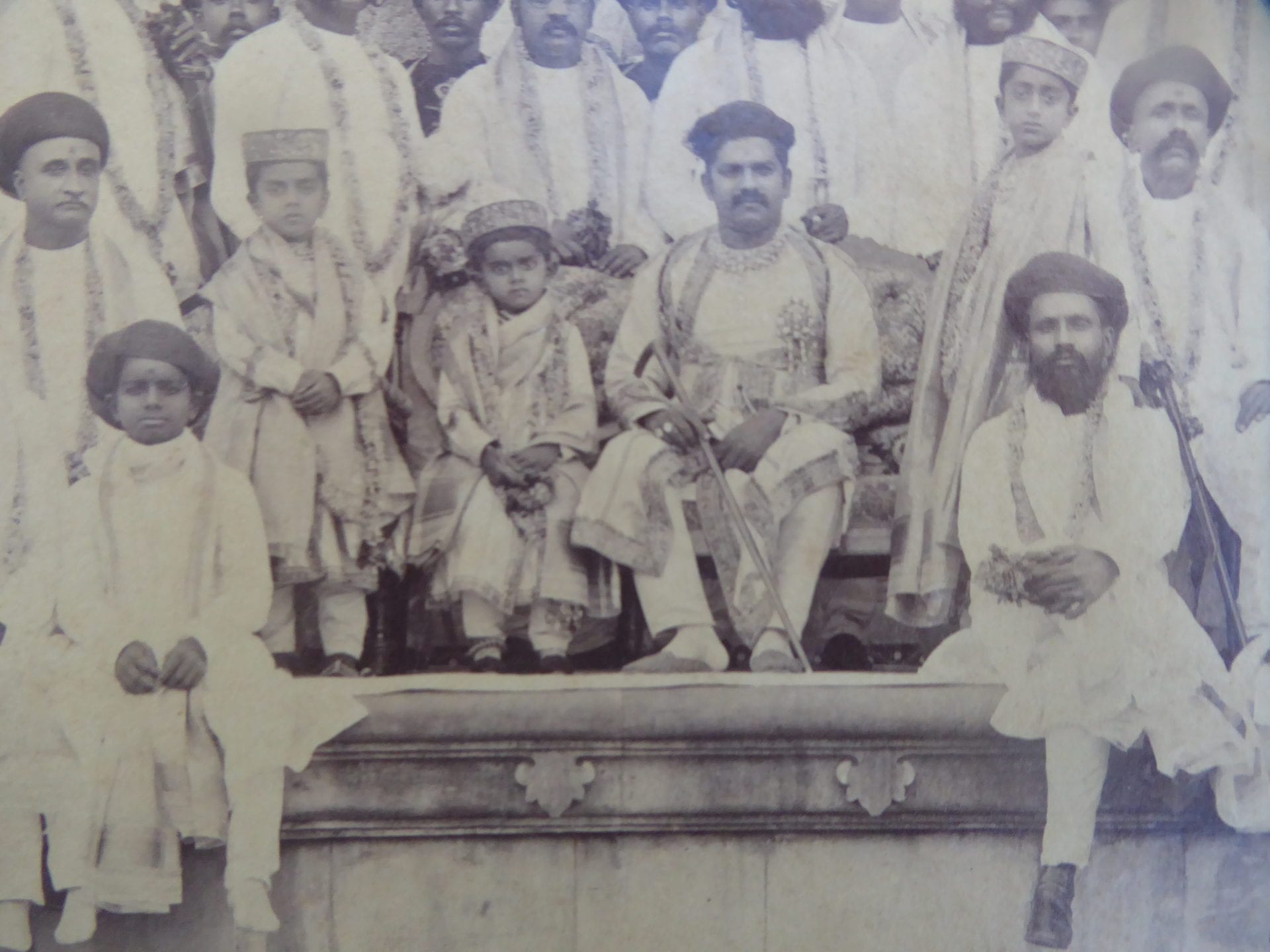 BARODA. A good photographic group of Maharaja Sayajirao Gaekwad III ...